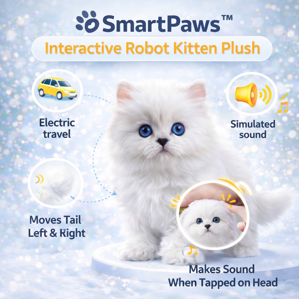 SmartPaws™ Interactive Robot Kitten Plush – Orello